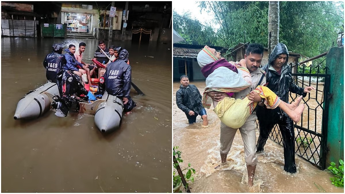 Assam Landslide Heavy Rain Floods Kills Five 2025